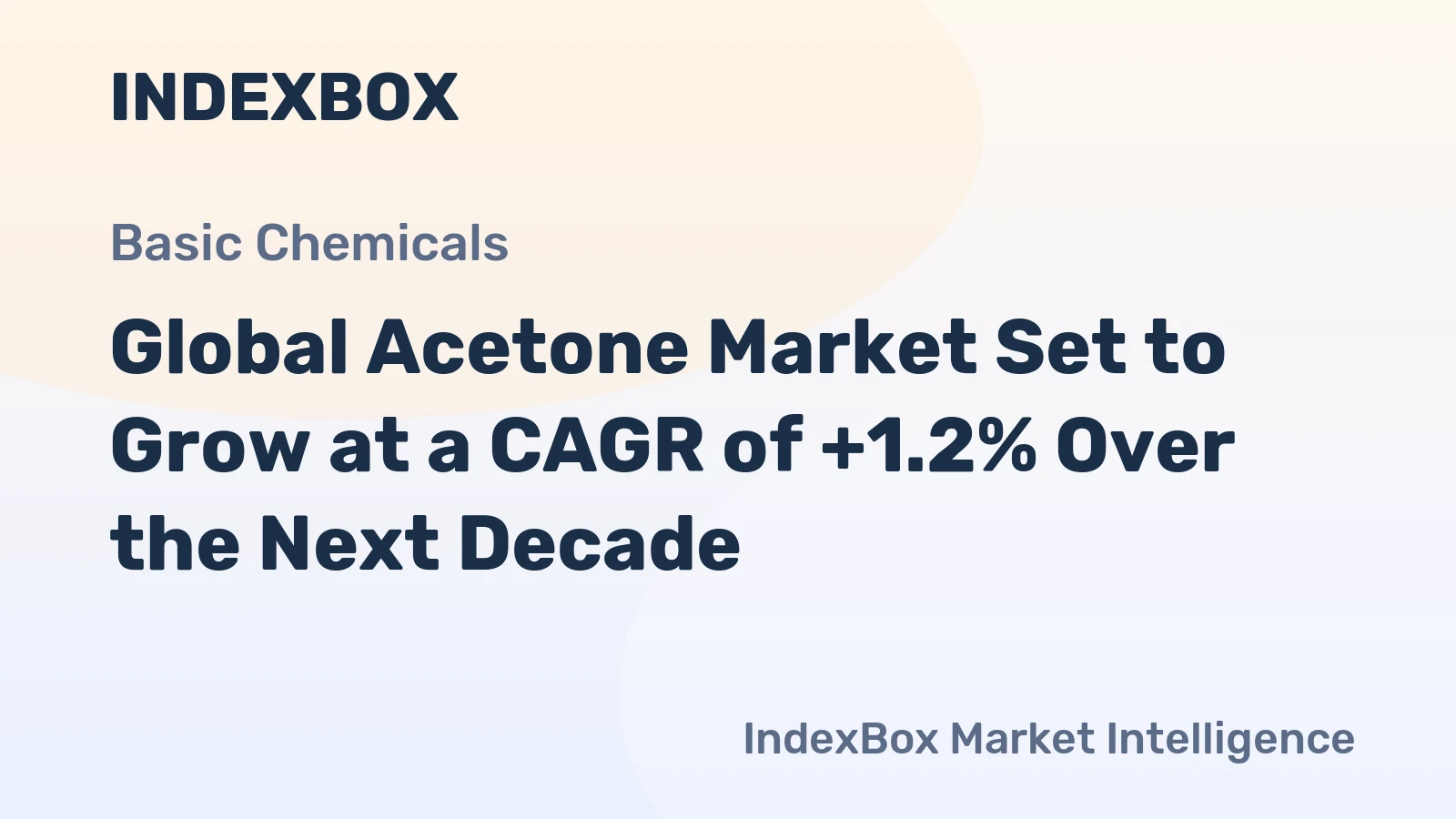 Global Acetone Market Set to Grow at a CAGR of +1.2% Over the Next Decade