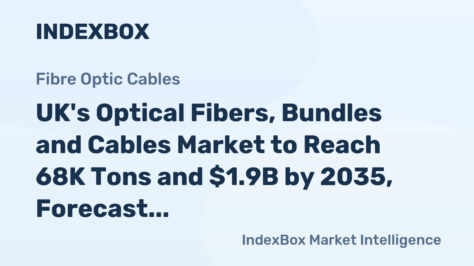 UK's Optical Fibers, Bundles and Cables Market to Reach 68K Tons and $1.9B by 2035, Forecast Shows