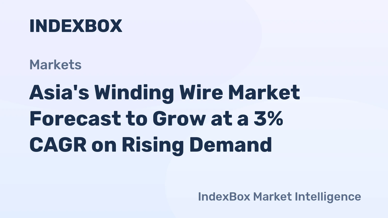 Asia's Winding Wire Market Forecast to Grow at a 3% CAGR on Rising Demand