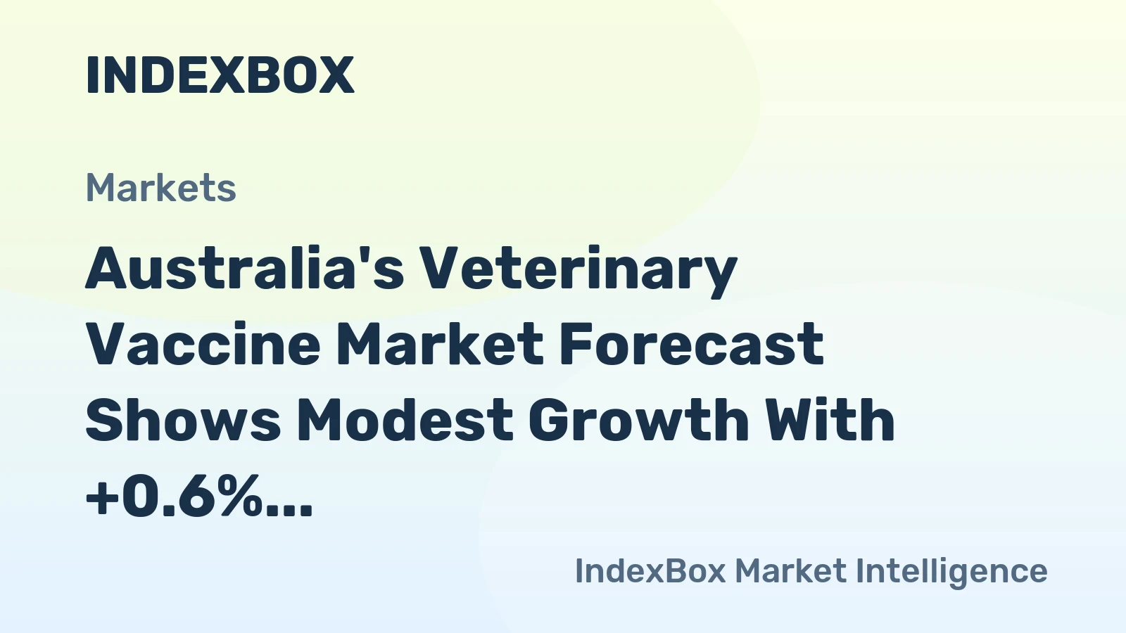 Australia's Veterinary Vaccine Market Forecast Shows Modest Growth With +0.6% CAGR in Value