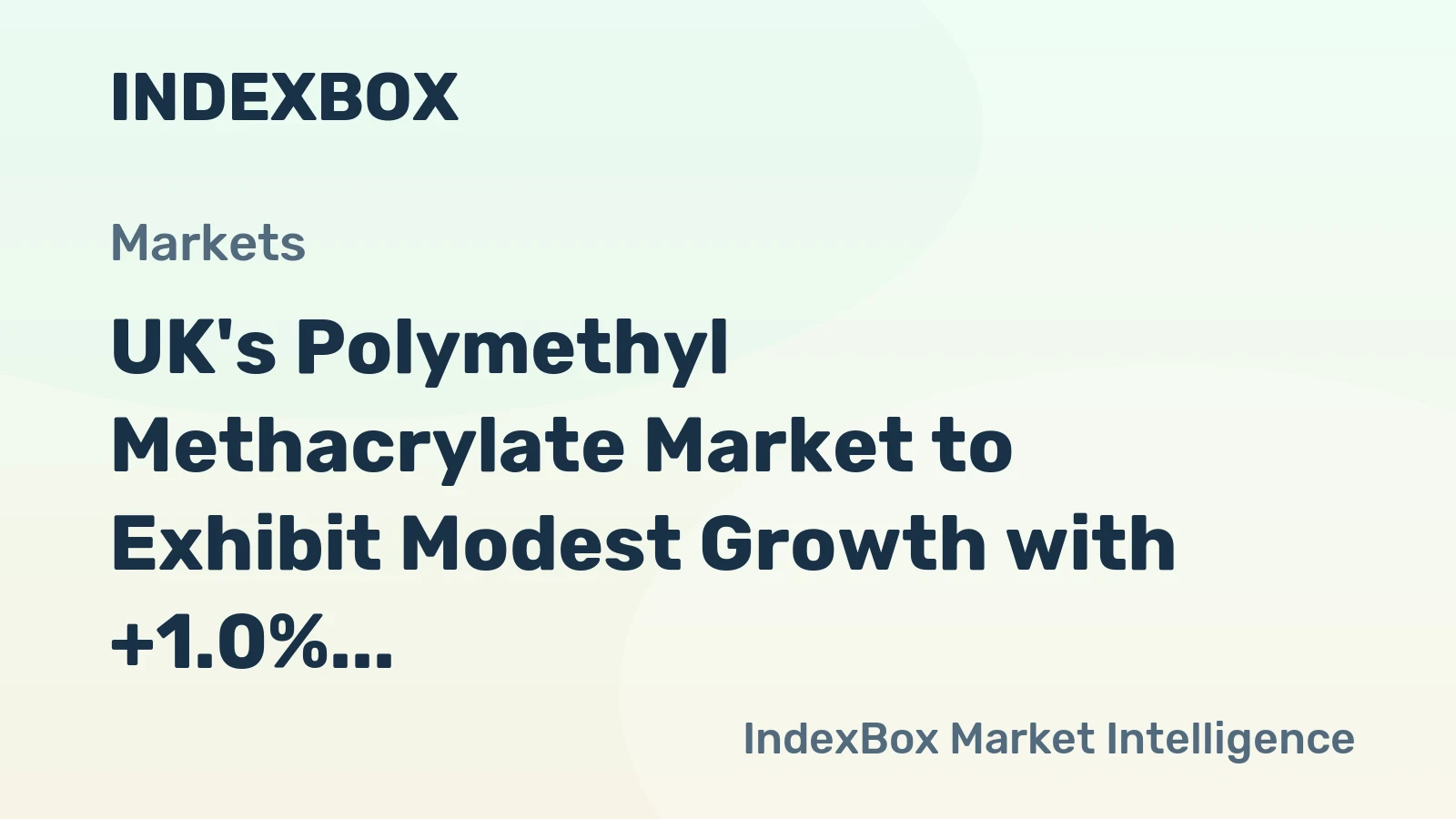 UK's Polymethyl Methacrylate Market to Exhibit Modest Growth with +1.0% CAGR, Reaching $26M by 2035
