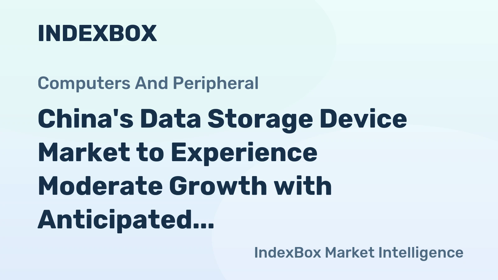 China's Data Storage Device Market to Experience Moderate Growth with Anticipated CAGR of +1.3% from 2024 to 2035