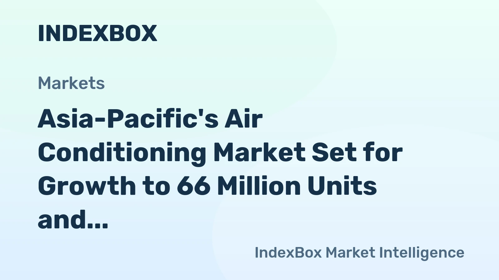 Asia-Pacific's Air Conditioning Market Set for Growth to 66 Million Units and $15.2 Billion in Value