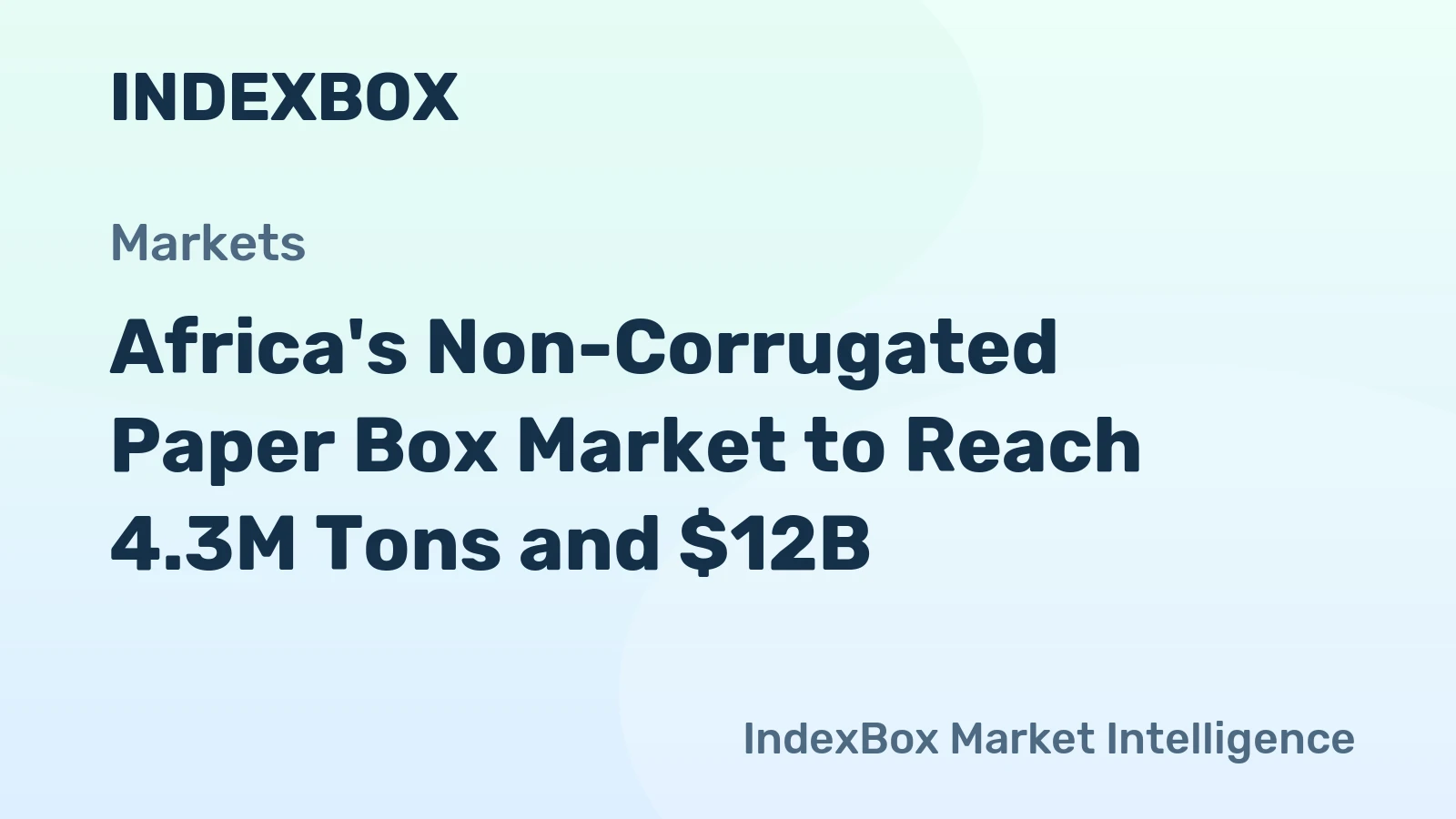 Africa's Non-Corrugated Paper Box Market to Reach 4.3M Tons and $12B