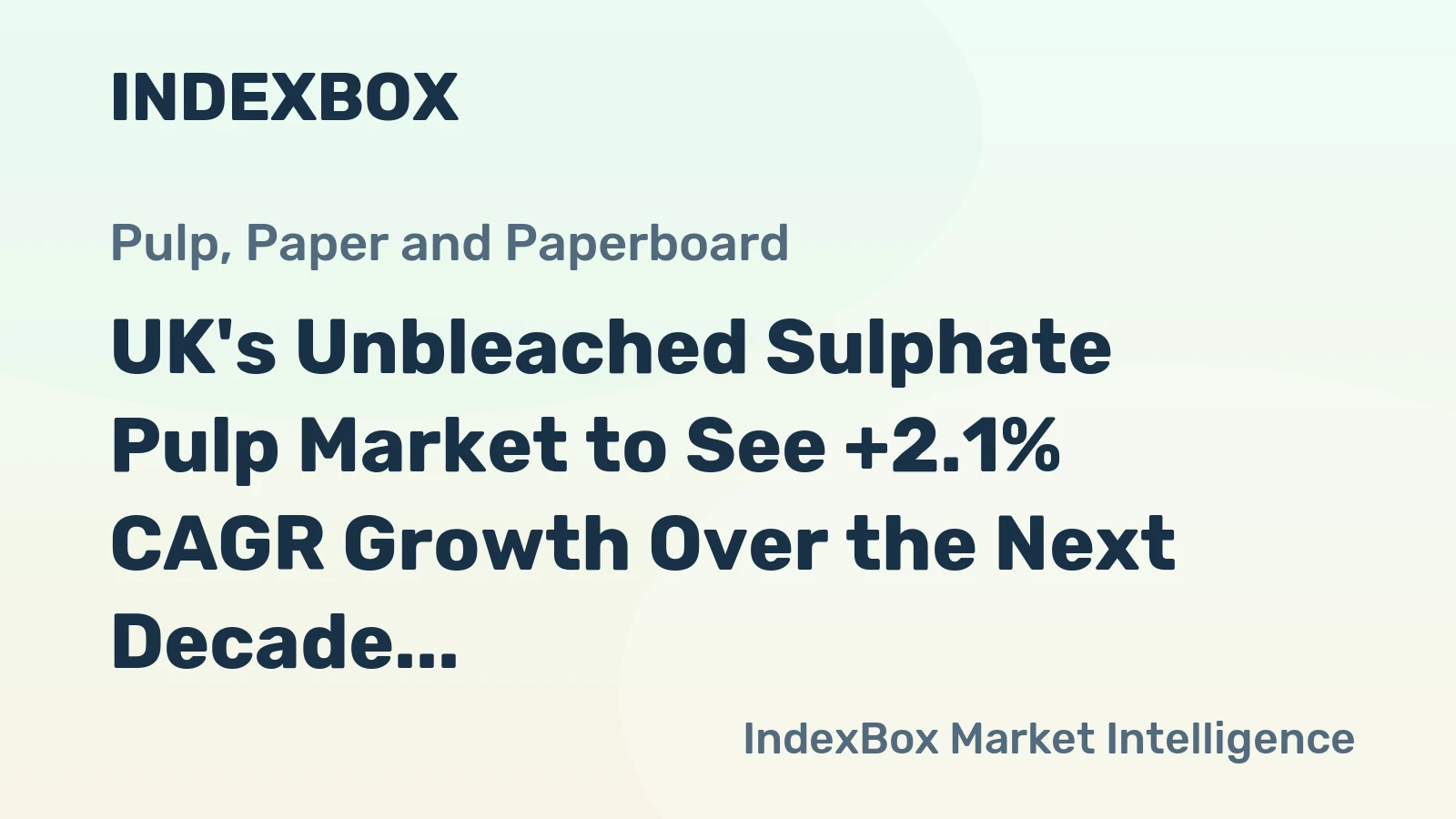 UK's Unbleached Sulphate Pulp Market to See +2.1% CAGR Growth Over the Next Decade