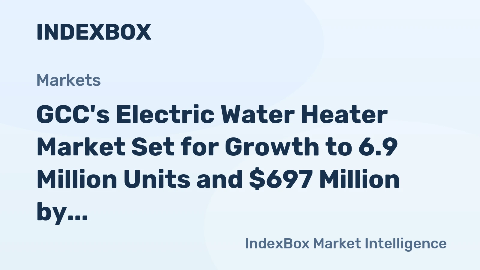 GCC's Electric Water Heater Market Set for Growth to 6.9 Million Units and $697 Million by 2035
