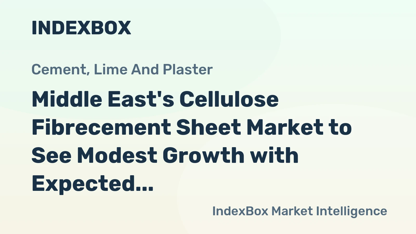 Middle East's Cellulose Fibrecement Sheet Market to See Modest Growth with Expected CAGR of +1.2% from 2024 to 2035