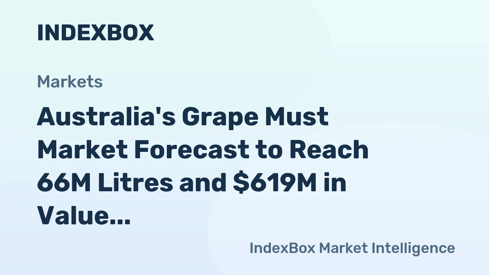 Australia's Grape Must Market Forecast to Reach 66M Litres and $619M in Value