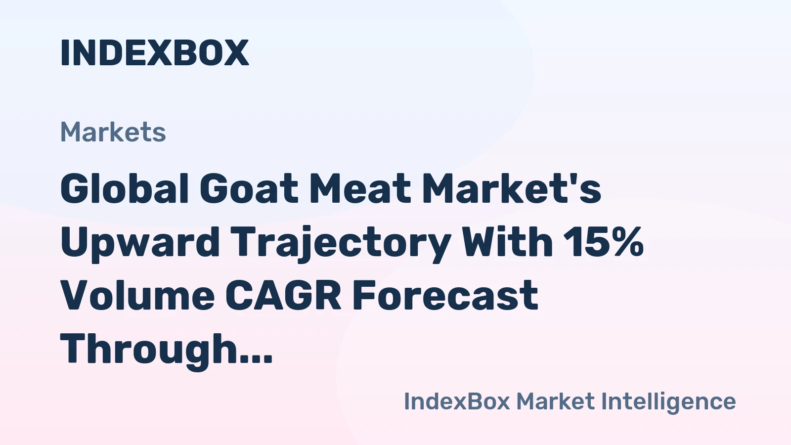 Global Goat Meat Market's Upward Trajectory With 15% Volume CAGR Forecast Through 2035