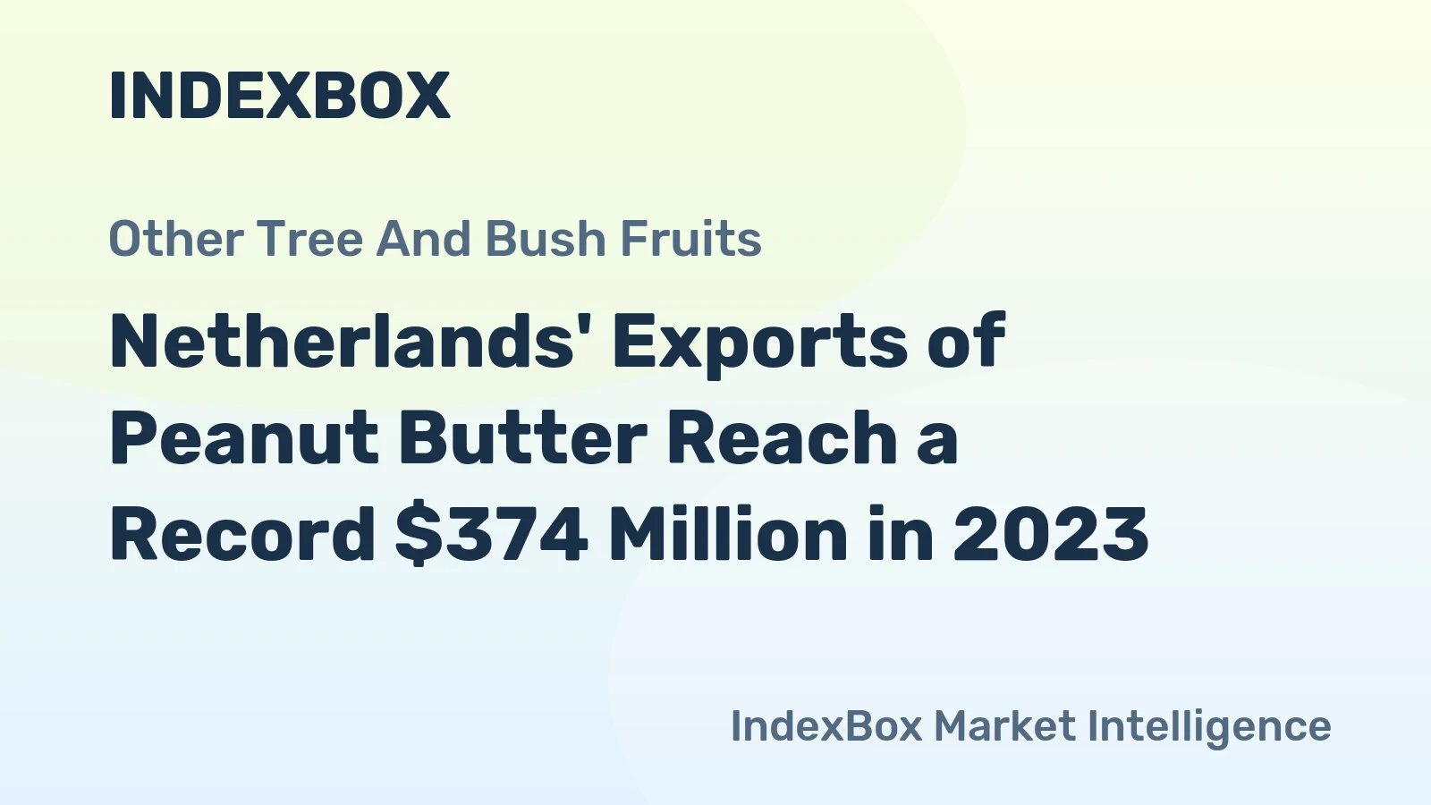 Netherlands' Exports of Peanut Butter Reach a Record $374 Million in 2023