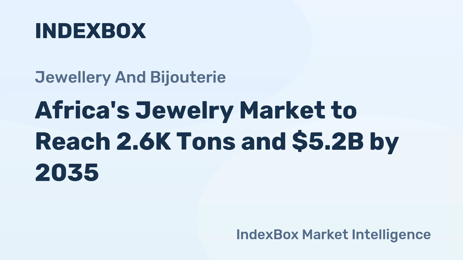 Africa's Jewelry Market to Reach 2.6K Tons and $5.2B by 2035