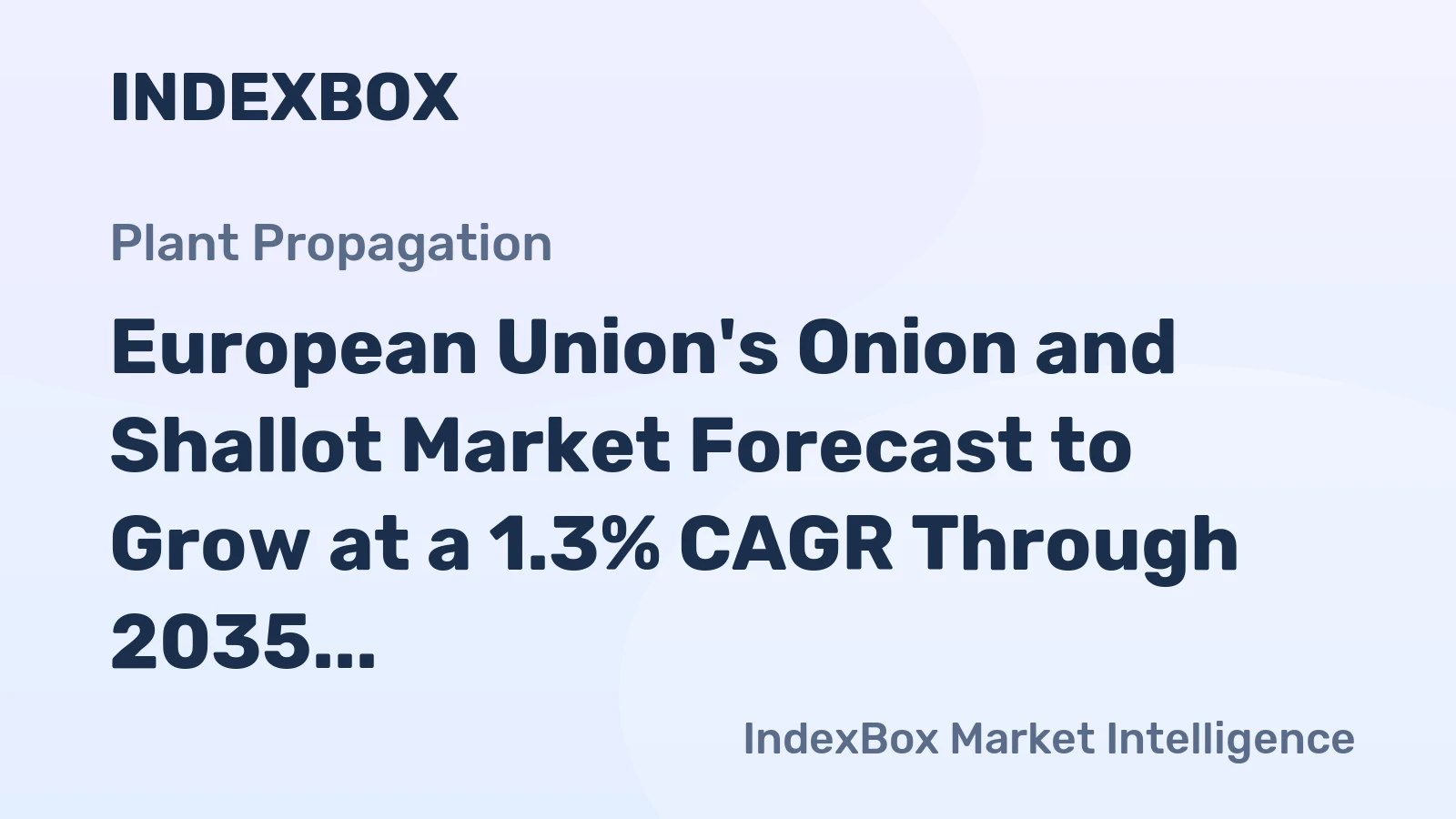 European Union's Onion and Shallot Market Forecast to Grow at a 1.3% CAGR Through 2035