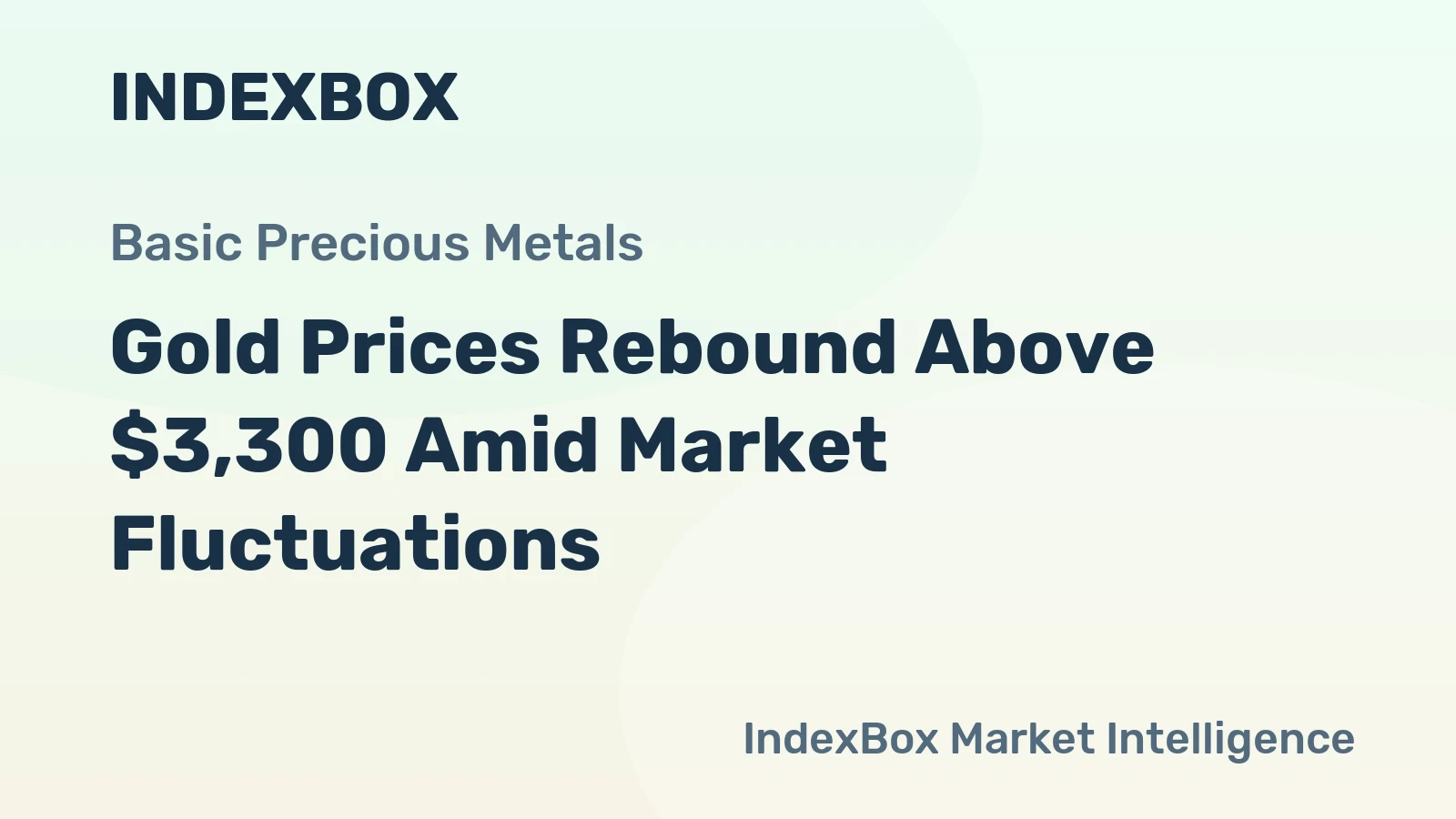 Gold Prices Rebound Above $3,300 Amid Market Fluctuations