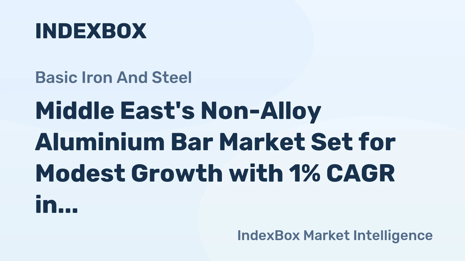 Middle East's Non-Alloy Aluminium Bar Market Set for Modest Growth with 1% CAGR in Value to Reach $4B by 2035