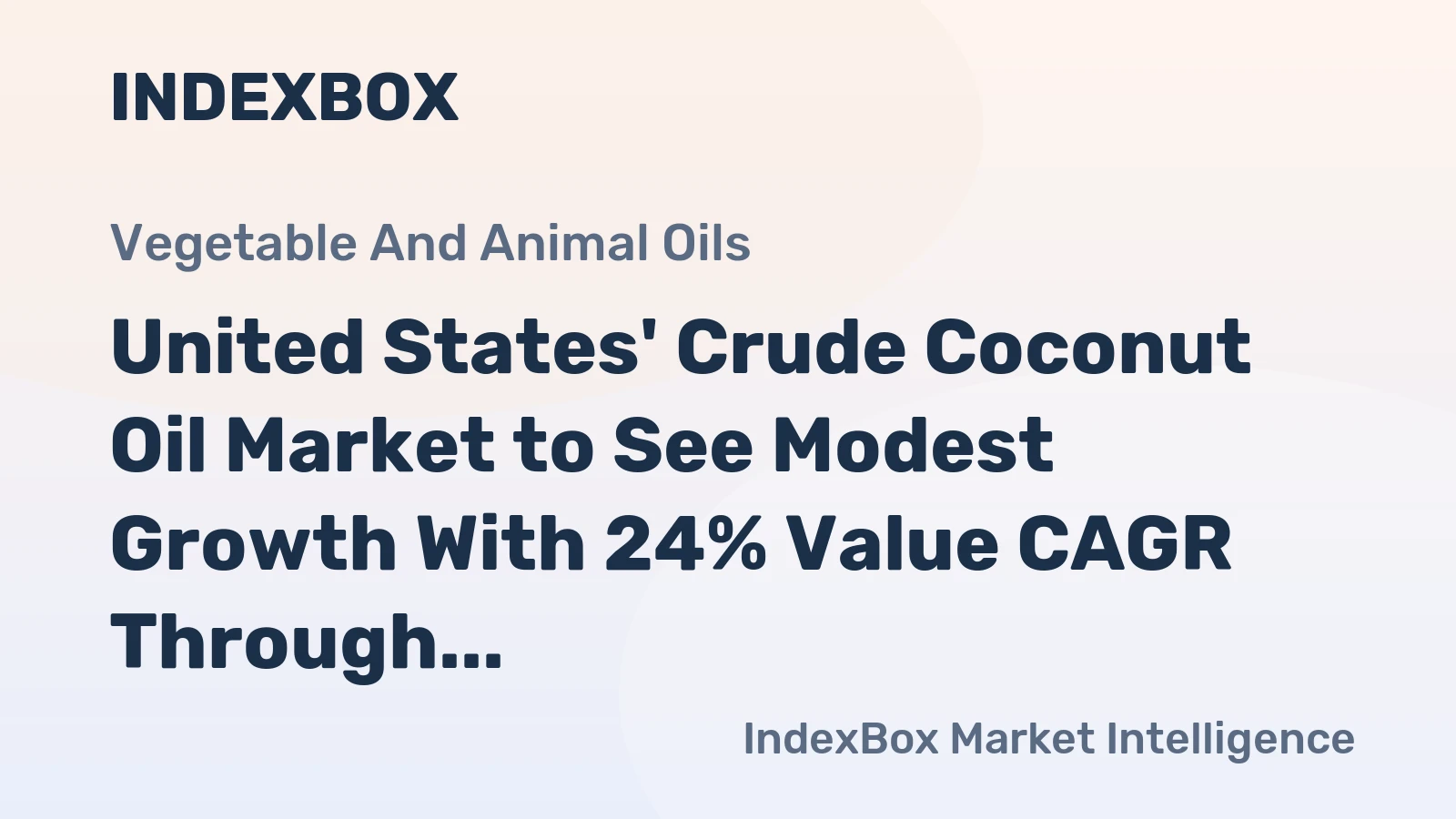 United States' Crude Coconut Oil Market to See Modest Growth With 24% Value CAGR Through 2035