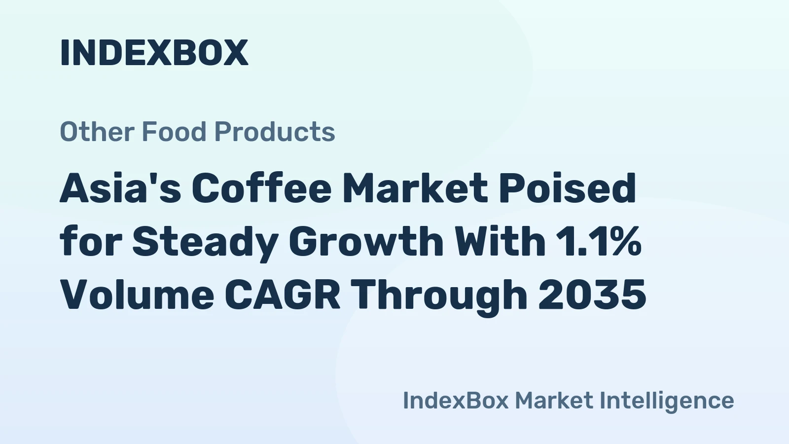 Asia's Coffee Market Poised for Steady Growth With 1.1% Volume CAGR Through 2035