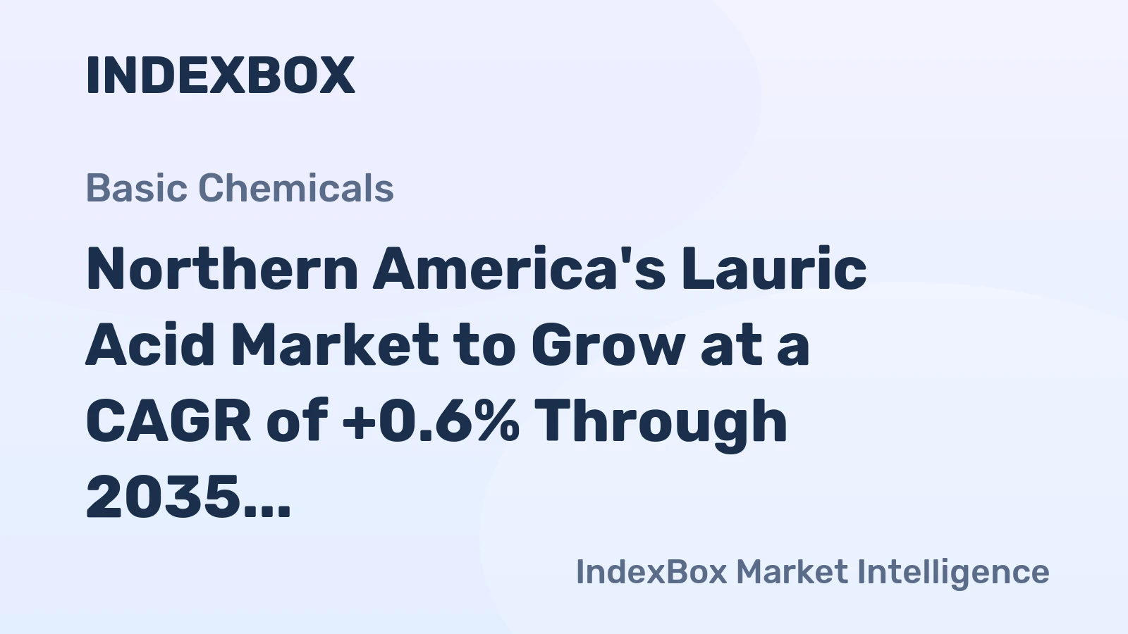Northern America's Lauric Acid Market to Grow at a CAGR of +0.6% Through 2035, Reaching $1.5B