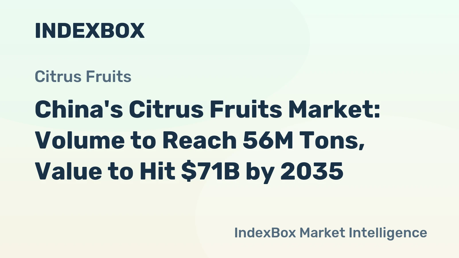 China's Citrus Fruits Market: Volume to Reach 56M Tons, Value to Hit $71B by 2035