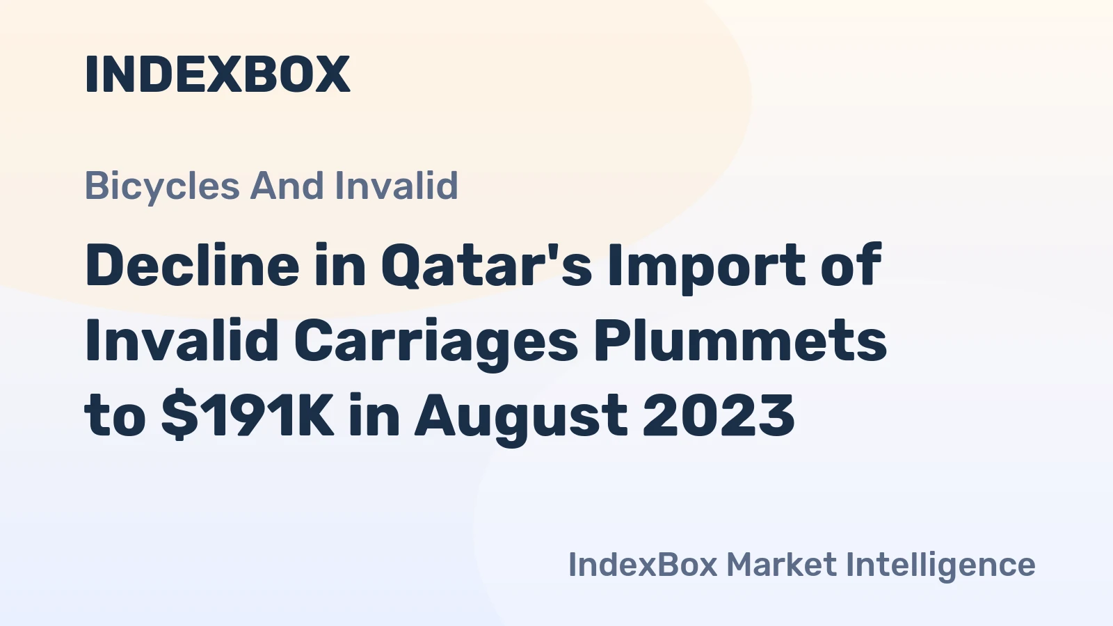 Decline in Qatar's Import of Invalid Carriages Plummets to $191K in August 2023