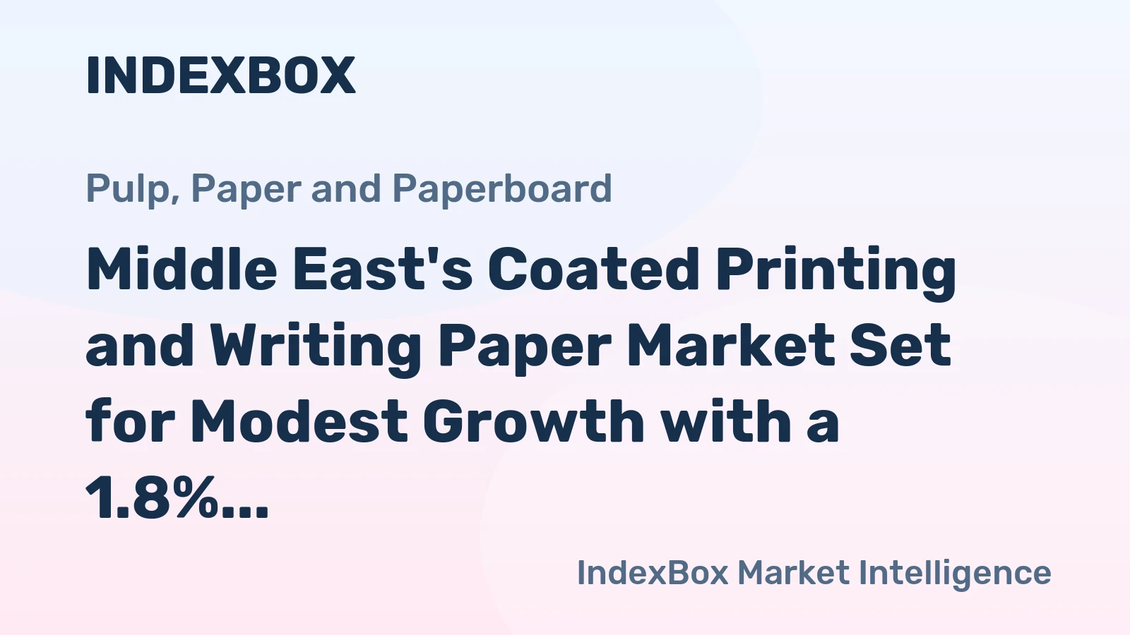Middle East's Coated Printing and Writing Paper Market Set for Modest Growth with a 1.8% CAGR
