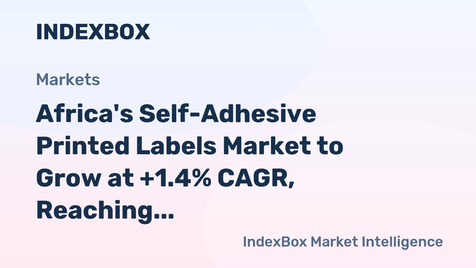 Africa's Self-Adhesive Printed Labels Market to Grow at +1.4% CAGR, Reaching $1.7B by 2035
