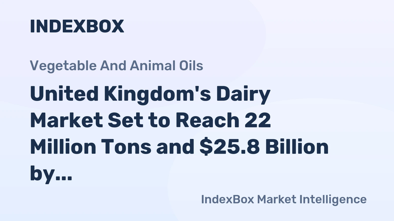 United Kingdom's Dairy Market Set to Reach 22 Million Tons and $25.8 Billion by 2035
