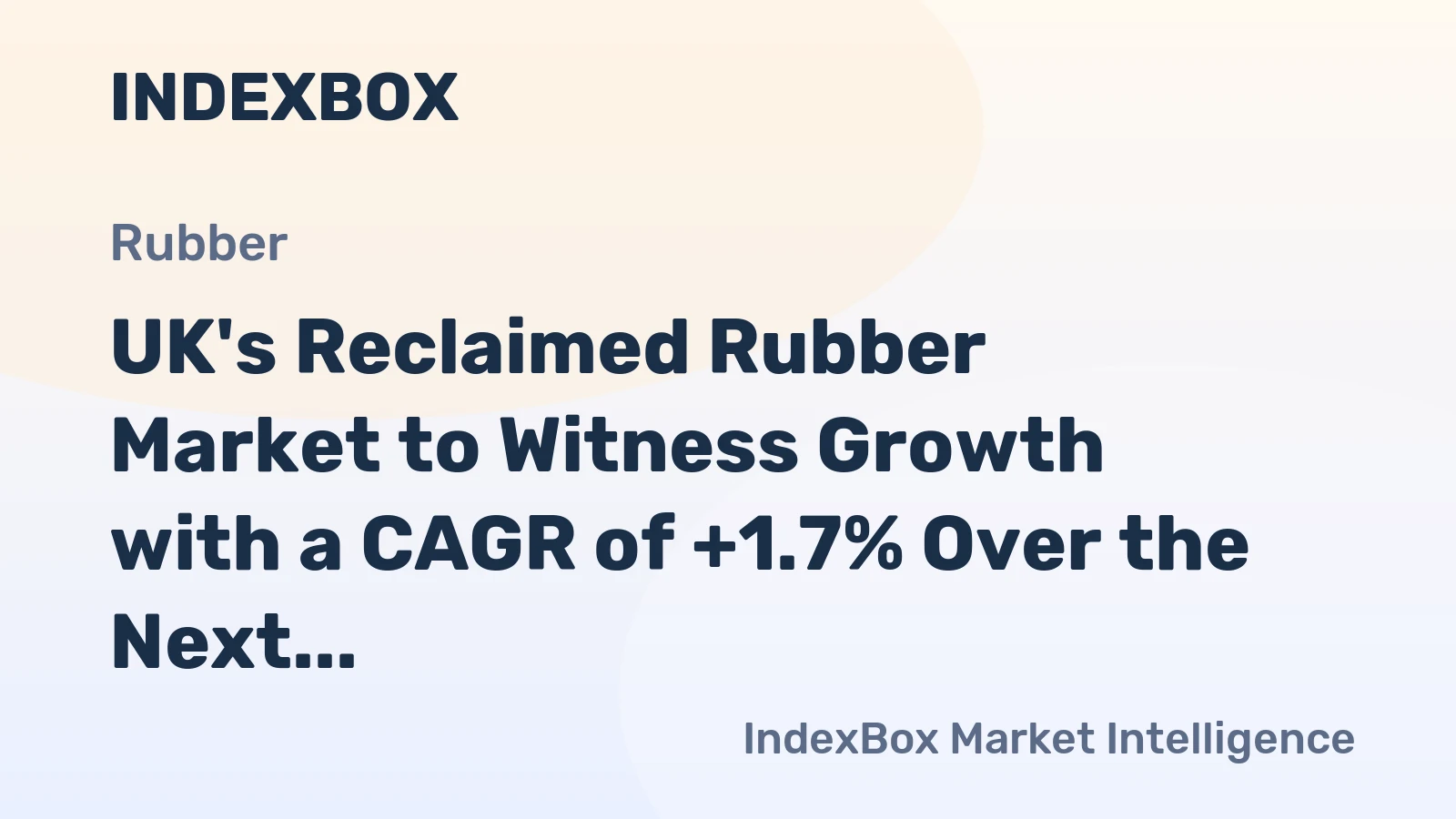 UK's Reclaimed Rubber Market to Witness Growth with a CAGR of +1.7% Over the Next Decade