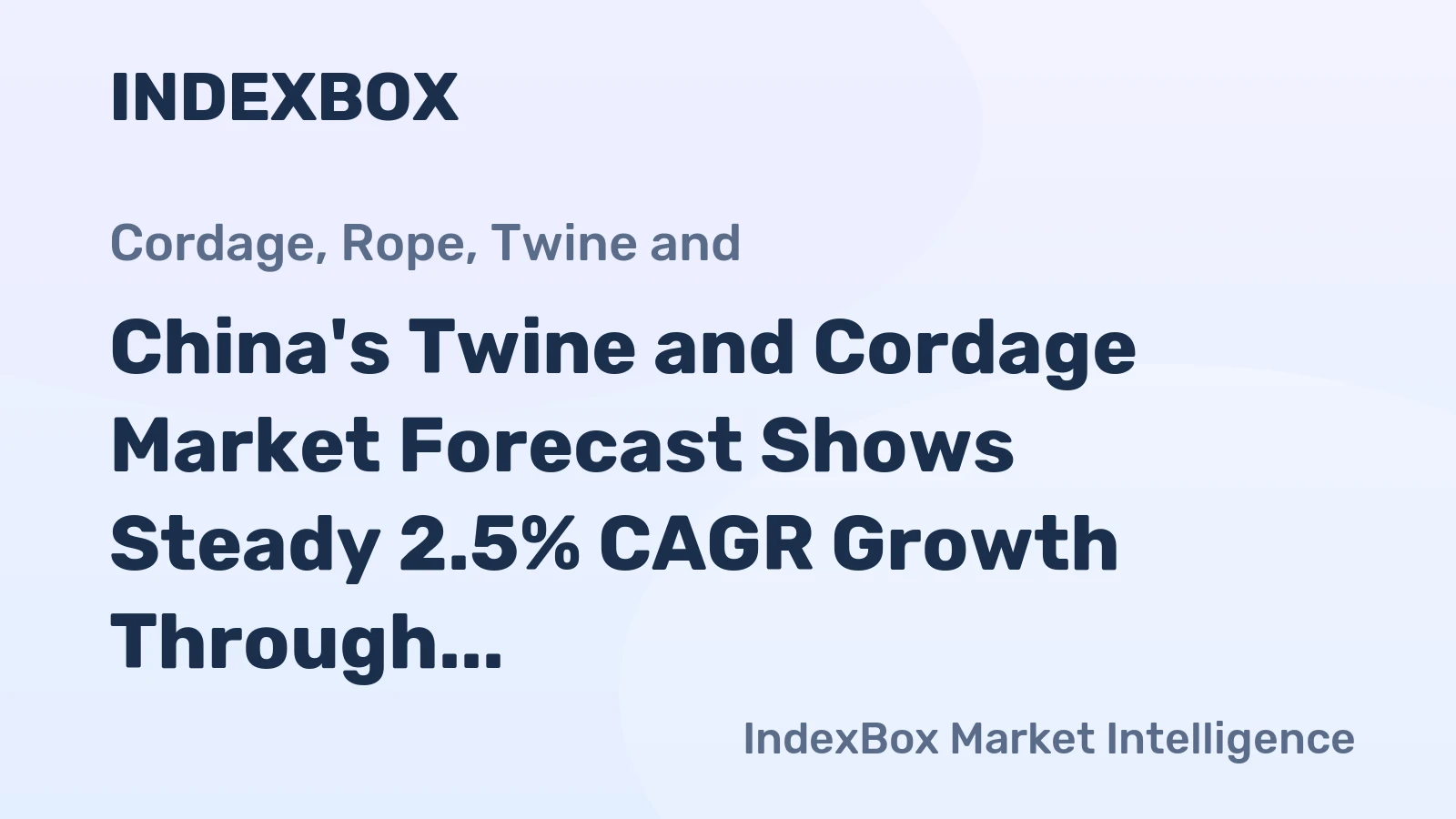 China's Twine and Cordage Market Forecast Shows Steady 2.5% CAGR Growth Through 2035