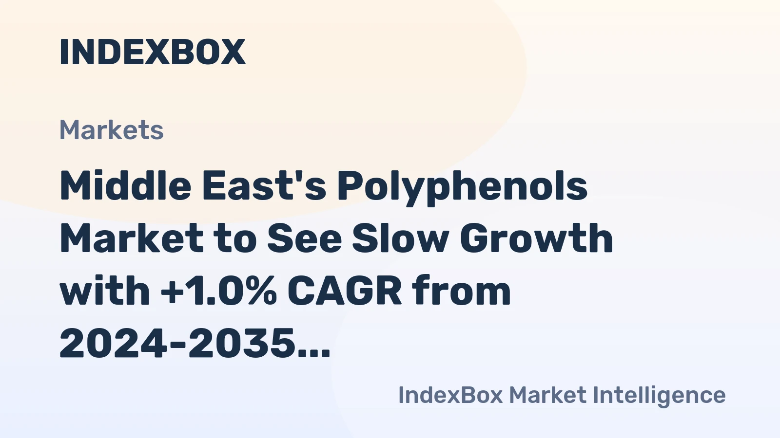 Middle East's Polyphenols Market to See Slow Growth with +1.0% CAGR from 2024-2035