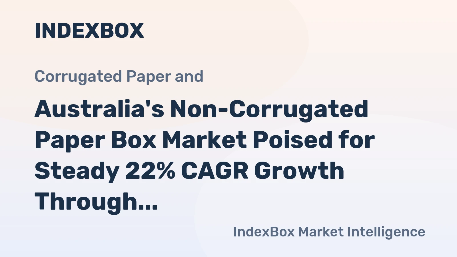 Australia's Non-Corrugated Paper Box Market Poised for Steady 22% CAGR Growth Through 2035