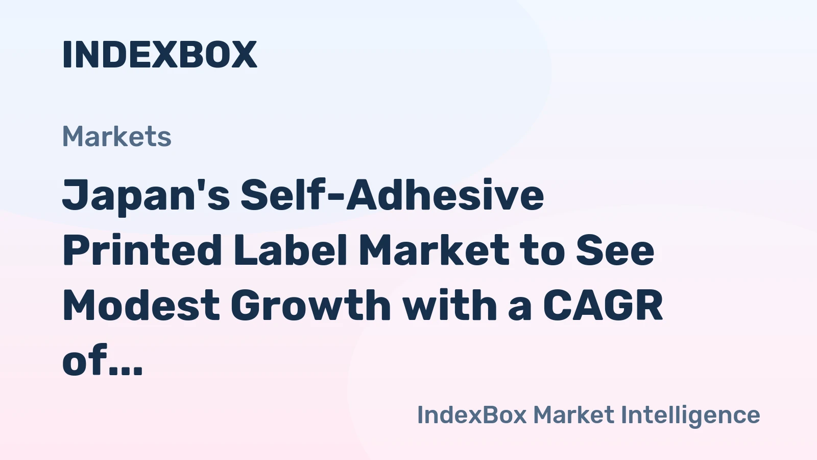 Japan's Self-Adhesive Printed Label Market to See Modest Growth with a CAGR of +1.5%