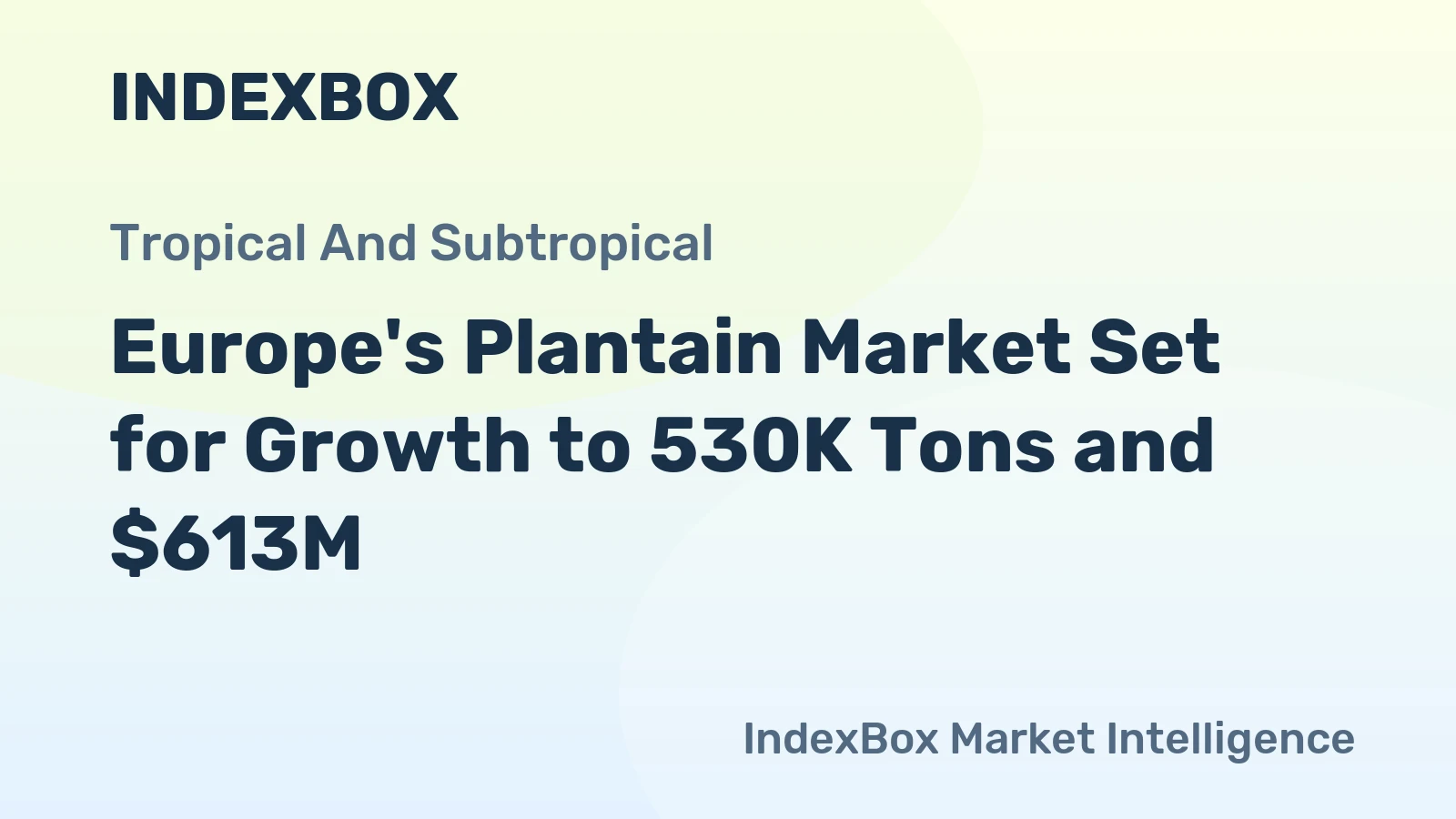 Europe's Plantain Market Set for Growth to 530K Tons and $613M