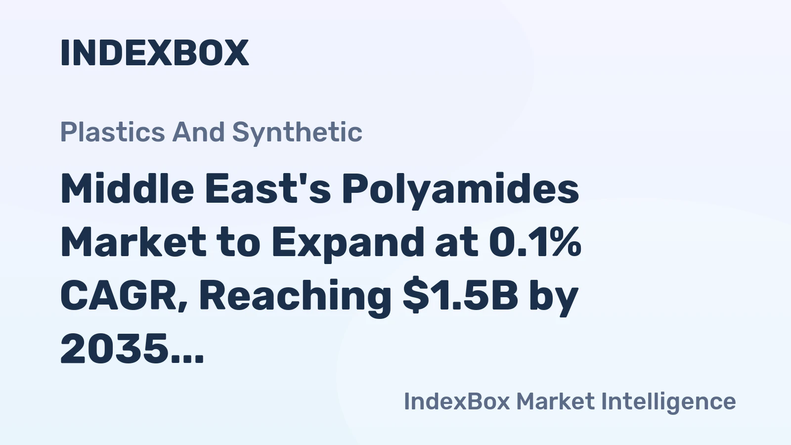 Middle East's Polyamides Market to Expand at 0.1% CAGR, Reaching $1.5B by 2035