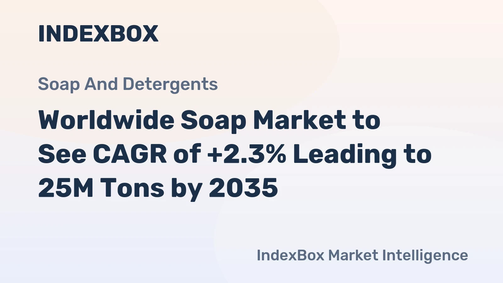 Worldwide Soap Market to See CAGR of +2.3% Leading to 25M Tons by 2035