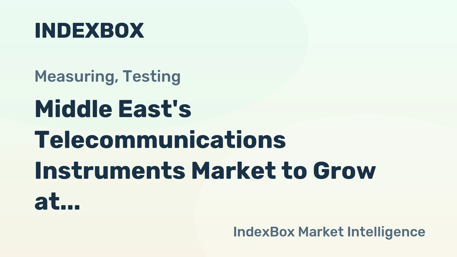Middle East's Telecommunications Instruments Market to Grow at CAGR of +1.5% from 2024 to 2035