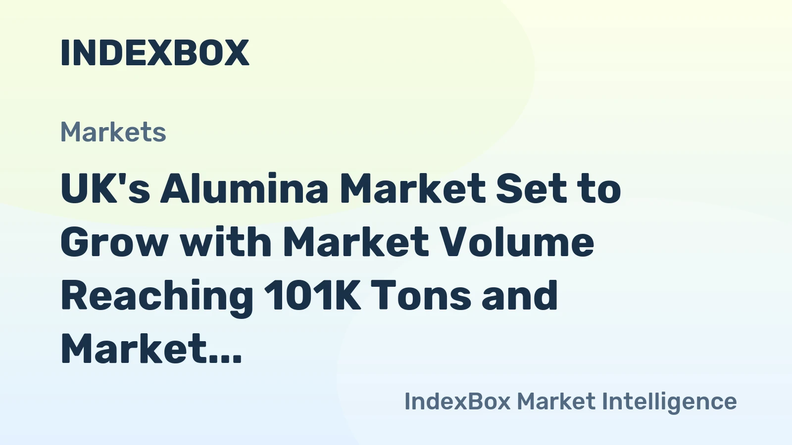 UK's Alumina Market Set to Grow with Market Volume Reaching 101K Tons and Market Value Hitting $80M by 2035