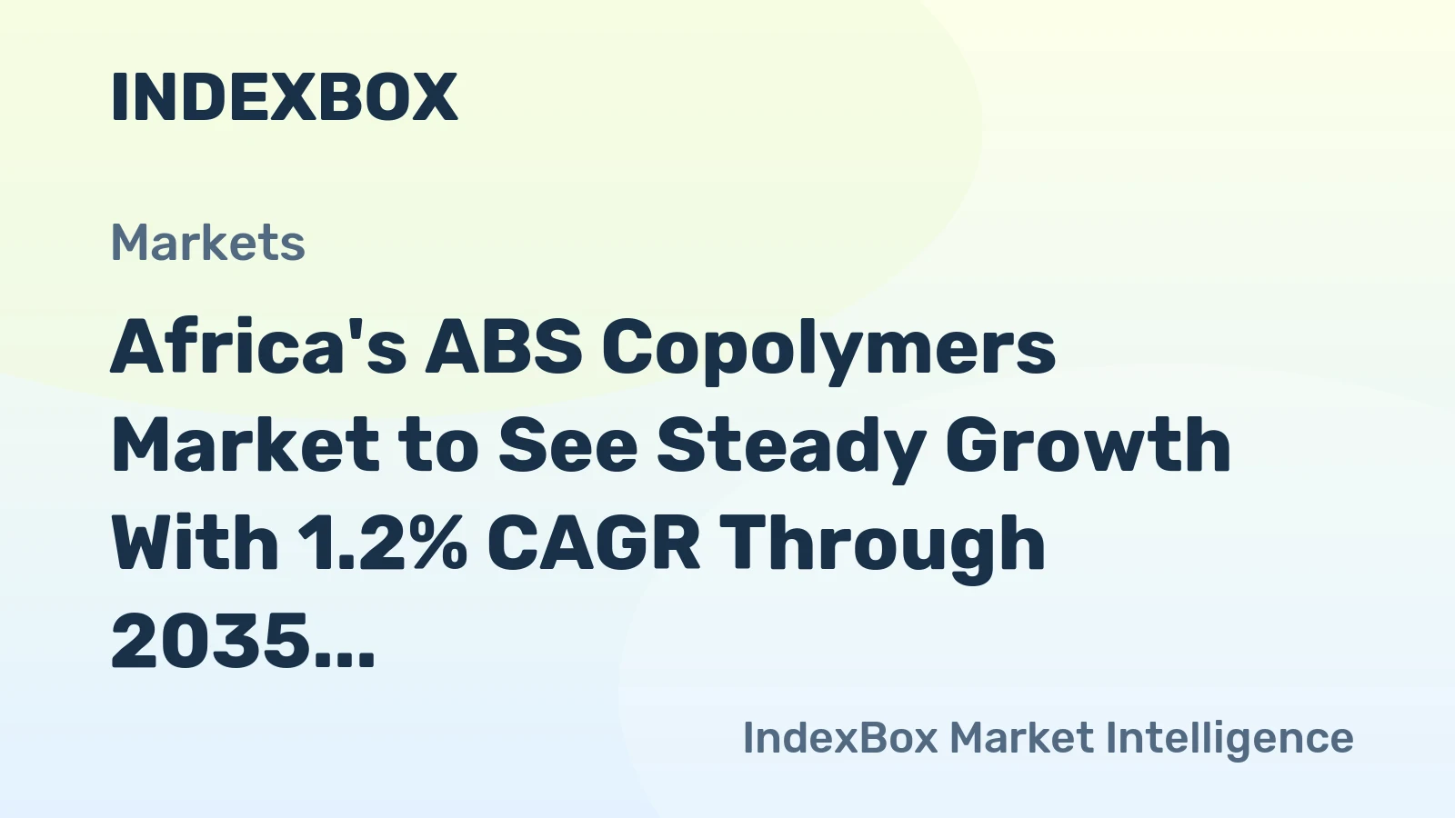 Africa's ABS Copolymers Market to See Steady Growth With 1.2% CAGR Through 2035