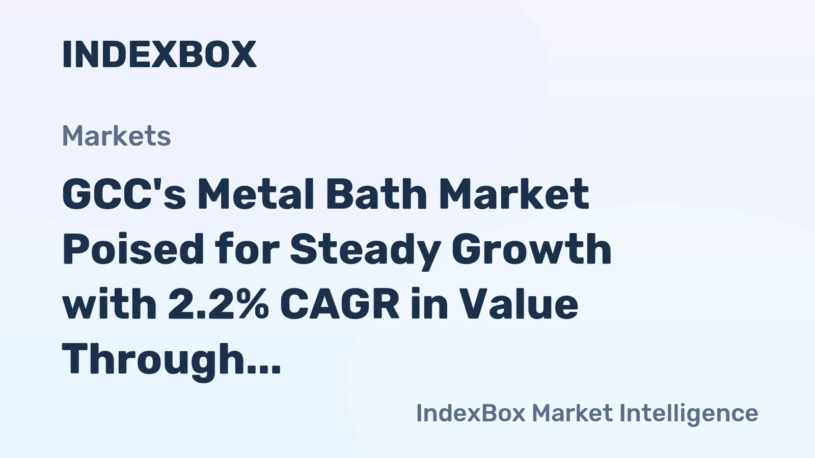 GCC's Metal Bath Market Poised for Steady Growth with 2.2% CAGR in Value Through 2035