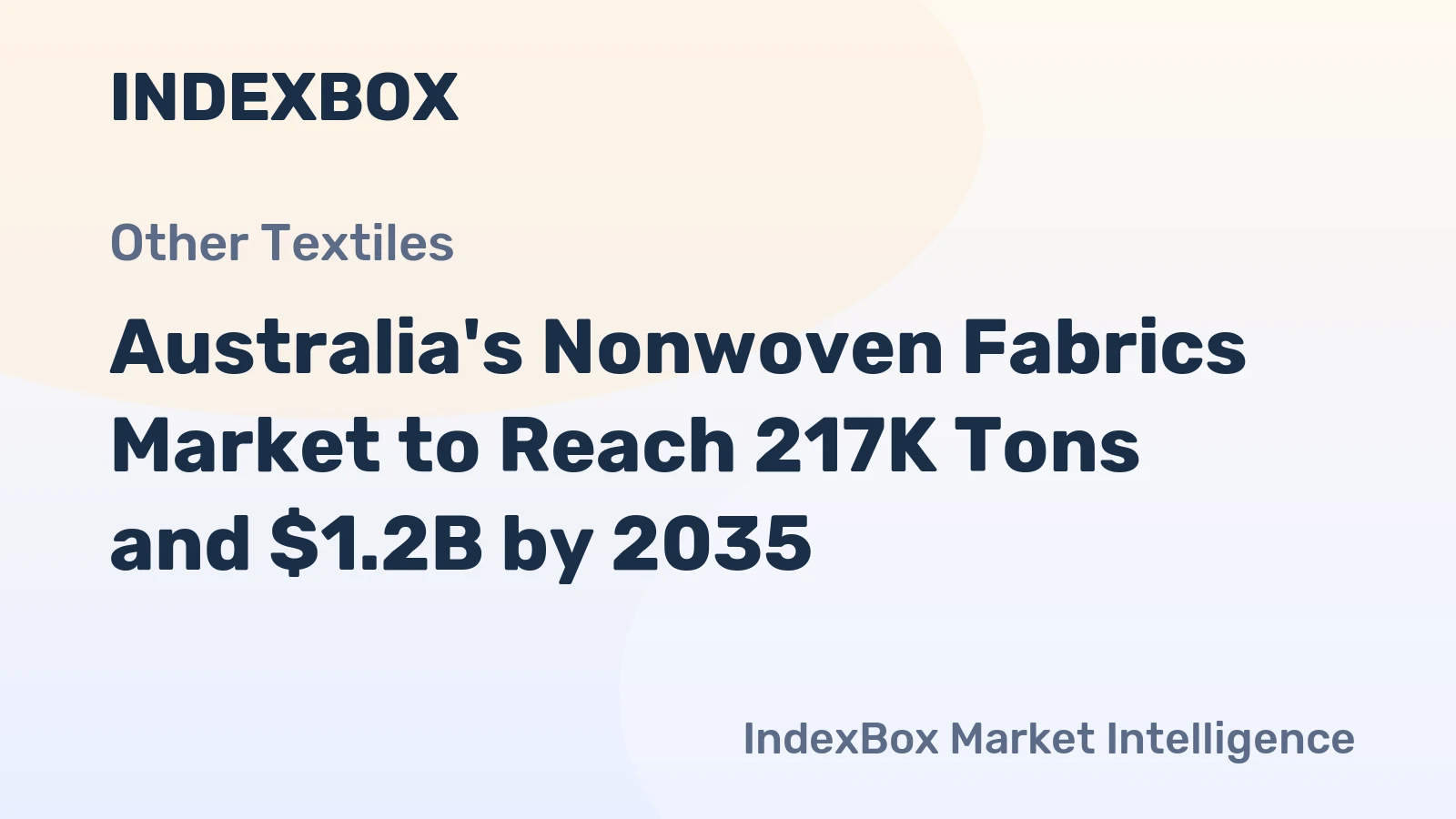 Australia's Nonwoven Fabrics Market to Reach 217K Tons and $1.2B by 2035