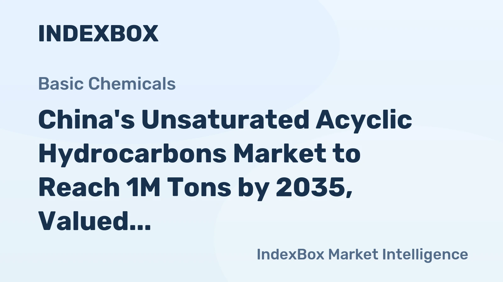 China's Unsaturated Acyclic Hydrocarbons Market to Reach 1M Tons by 2035, Valued at $3.4B