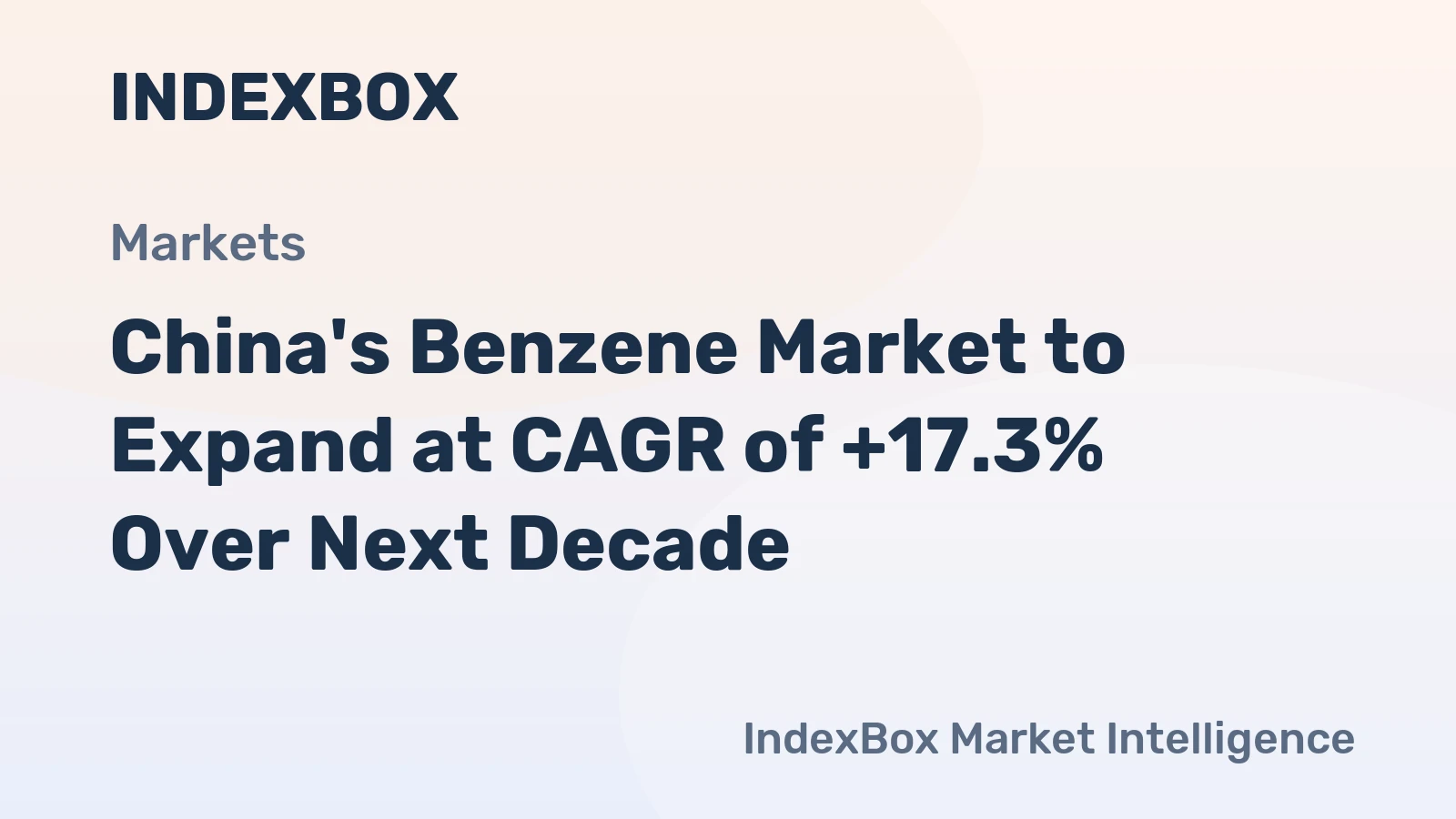 China's Benzene Market to Expand at CAGR of +17.3% Over Next Decade