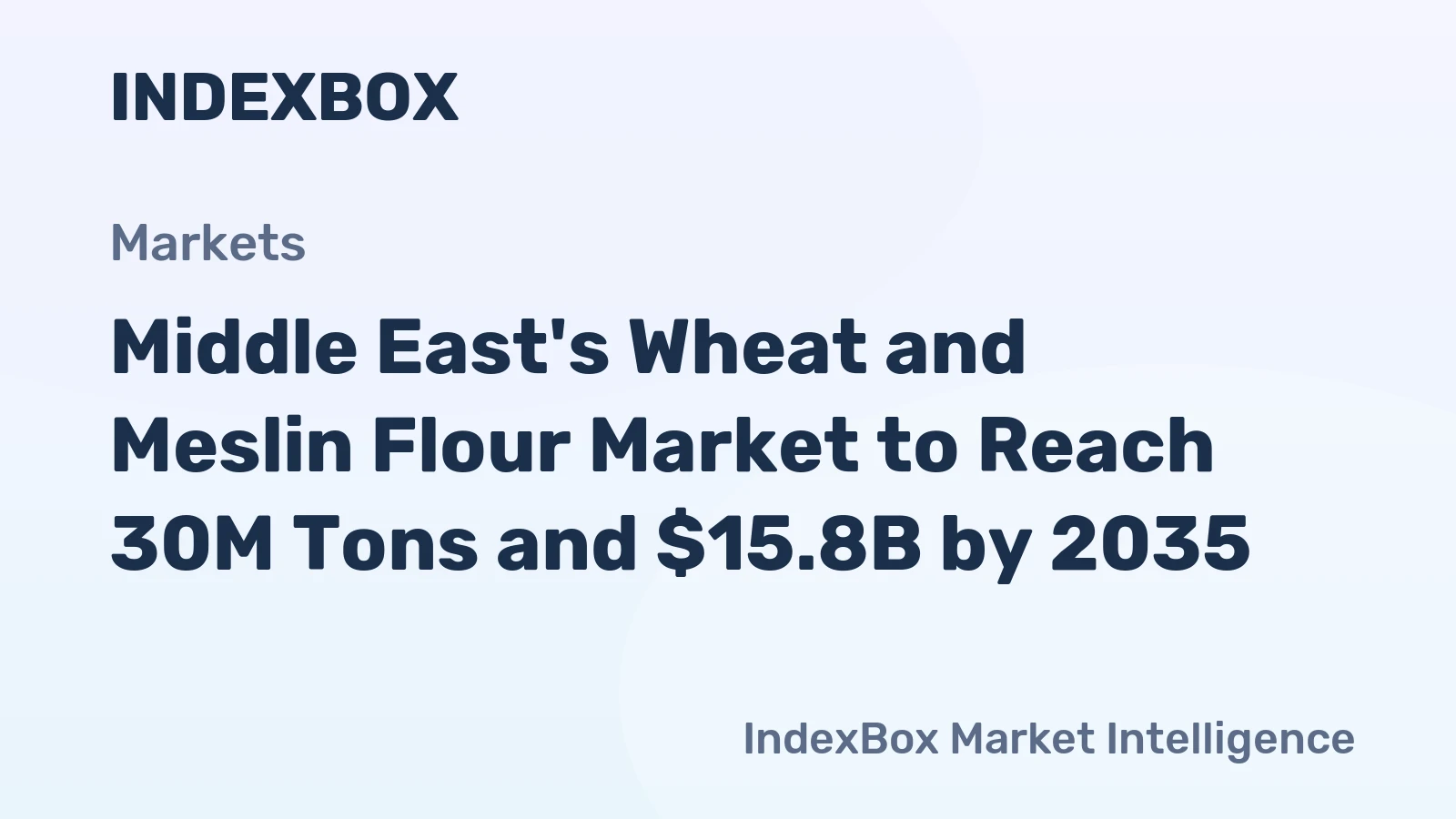 Middle East's Wheat and Meslin Flour Market to Reach 30M Tons and $15.8B by 2035