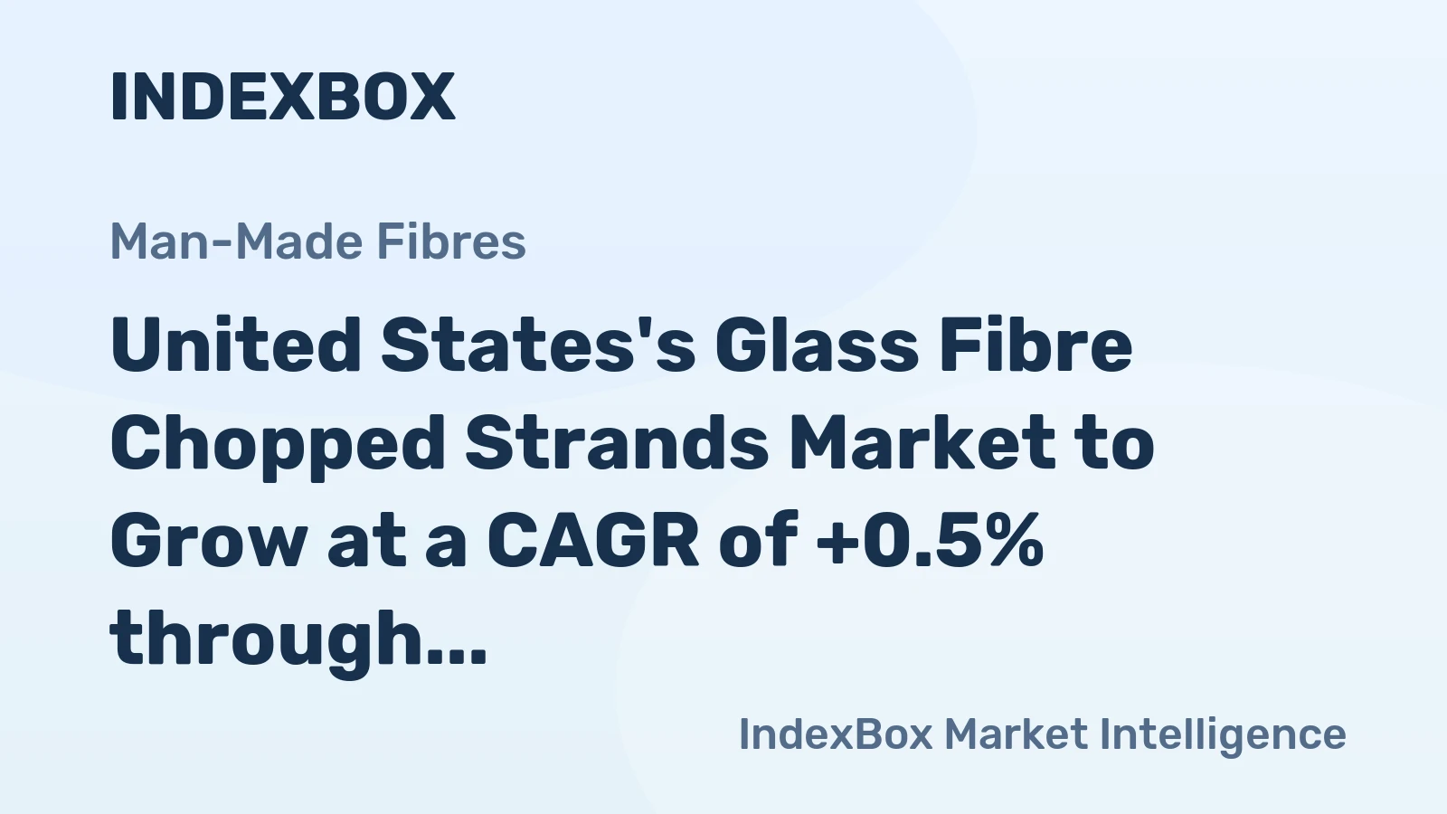 United States's Glass Fibre Chopped Strands Market to Grow at a CAGR of +0.5% through 2035, Reaching $1.3B in Value