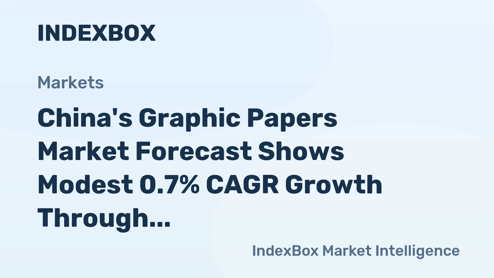 China's Graphic Papers Market Forecast Shows Modest 0.7% CAGR Growth Through 2035
