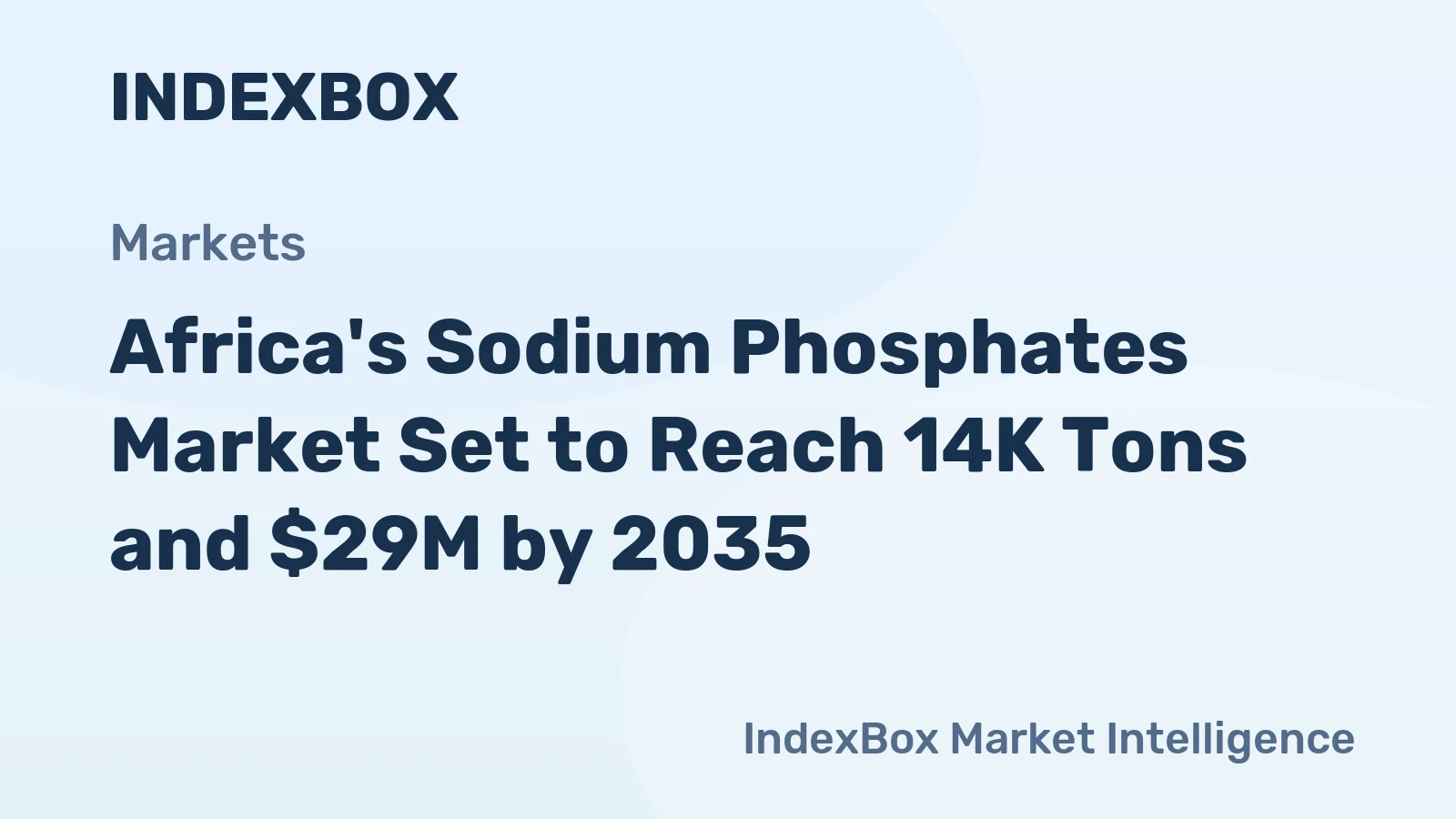 Africa's Sodium Phosphates Market Set to Reach 14K Tons and $29M by 2035