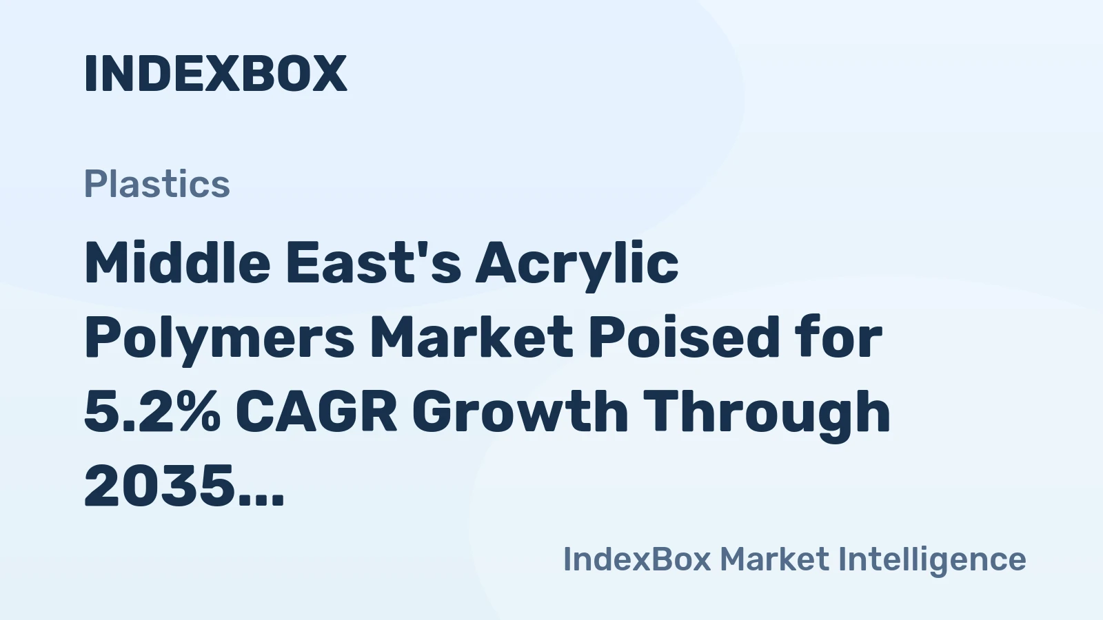Middle East's Acrylic Polymers Market Poised for 5.2% CAGR Growth Through 2035
