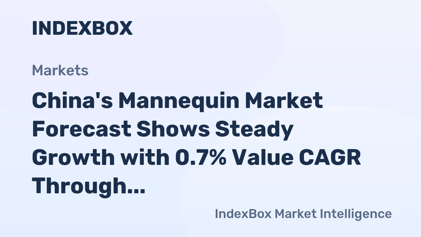 China's Mannequin Market Forecast Shows Steady Growth with 0.7% Value CAGR Through 2035