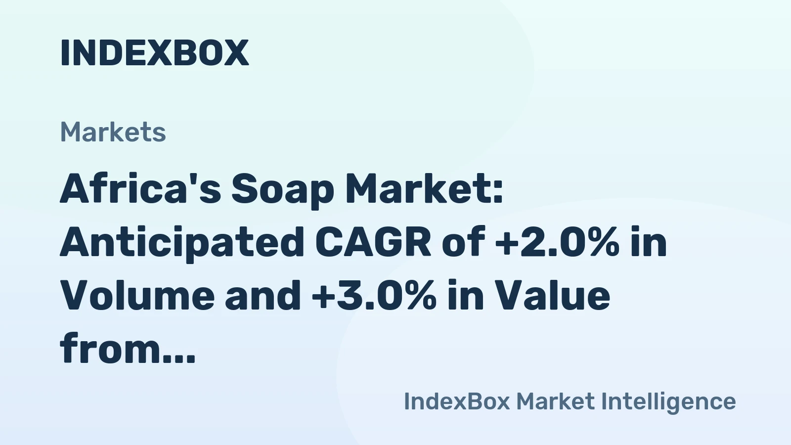 Africa's Soap Market: Anticipated CAGR of +2.0% in Volume and +3.0% in Value from 2024 to 2035