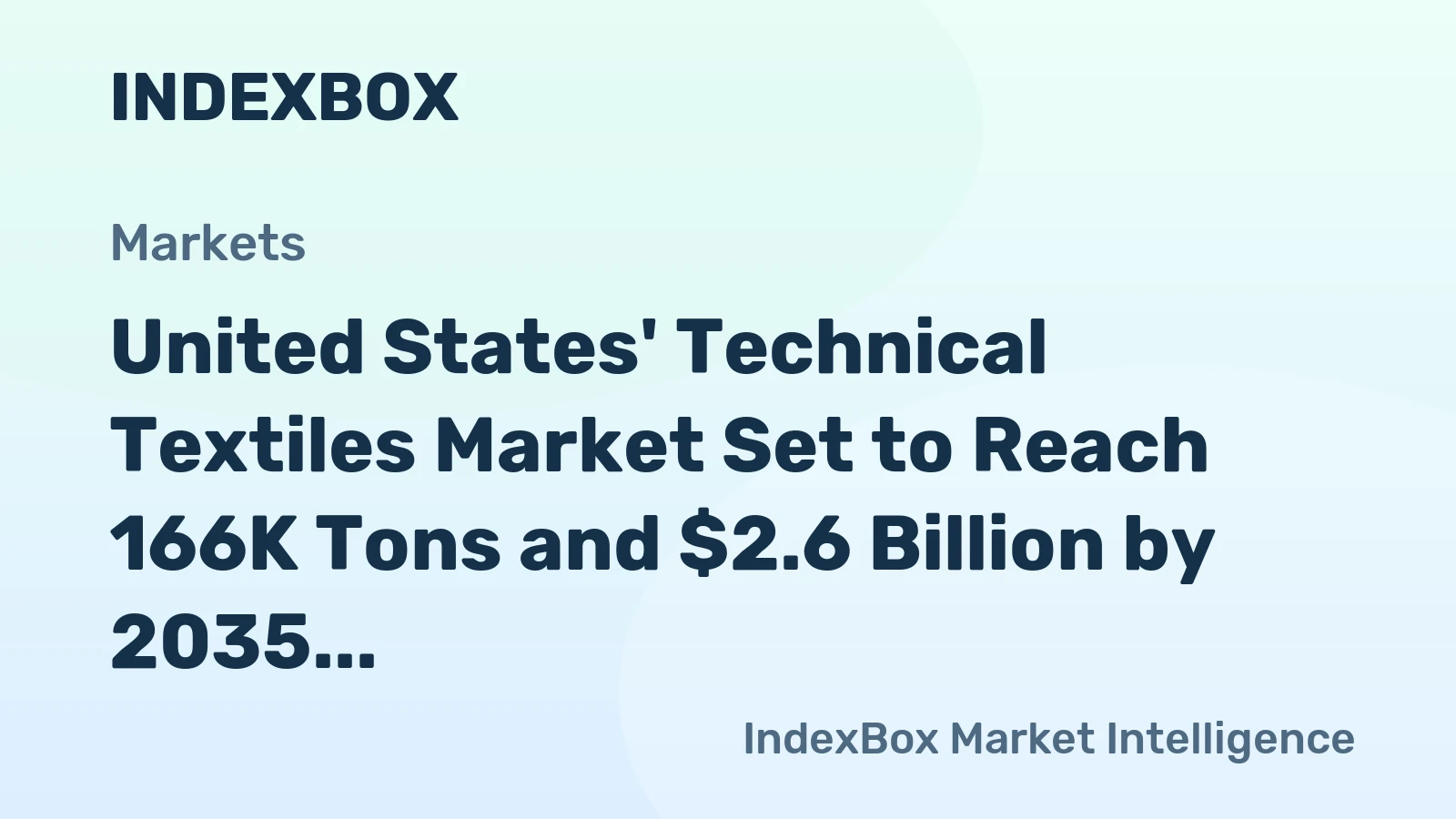 United States' Technical Textiles Market Set to Reach 166K Tons and $2.6 Billion by 2035