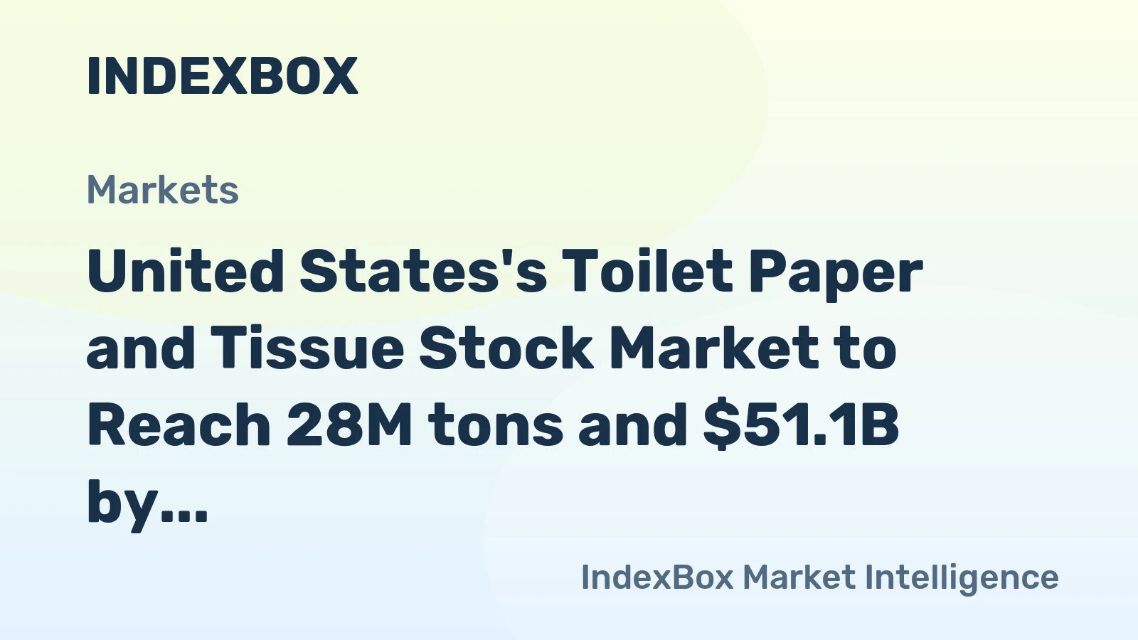 United States's Toilet Paper and Tissue Stock Market to Reach 28M tons and $51.1B by 2035